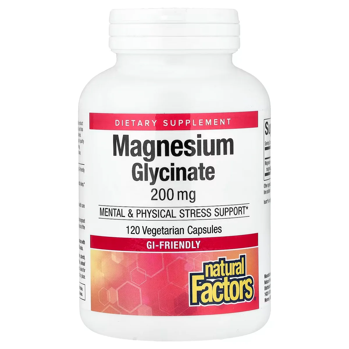 Magnésium Glycinate – 120 Veg Capsules – Natural Factors - Comptoir ...